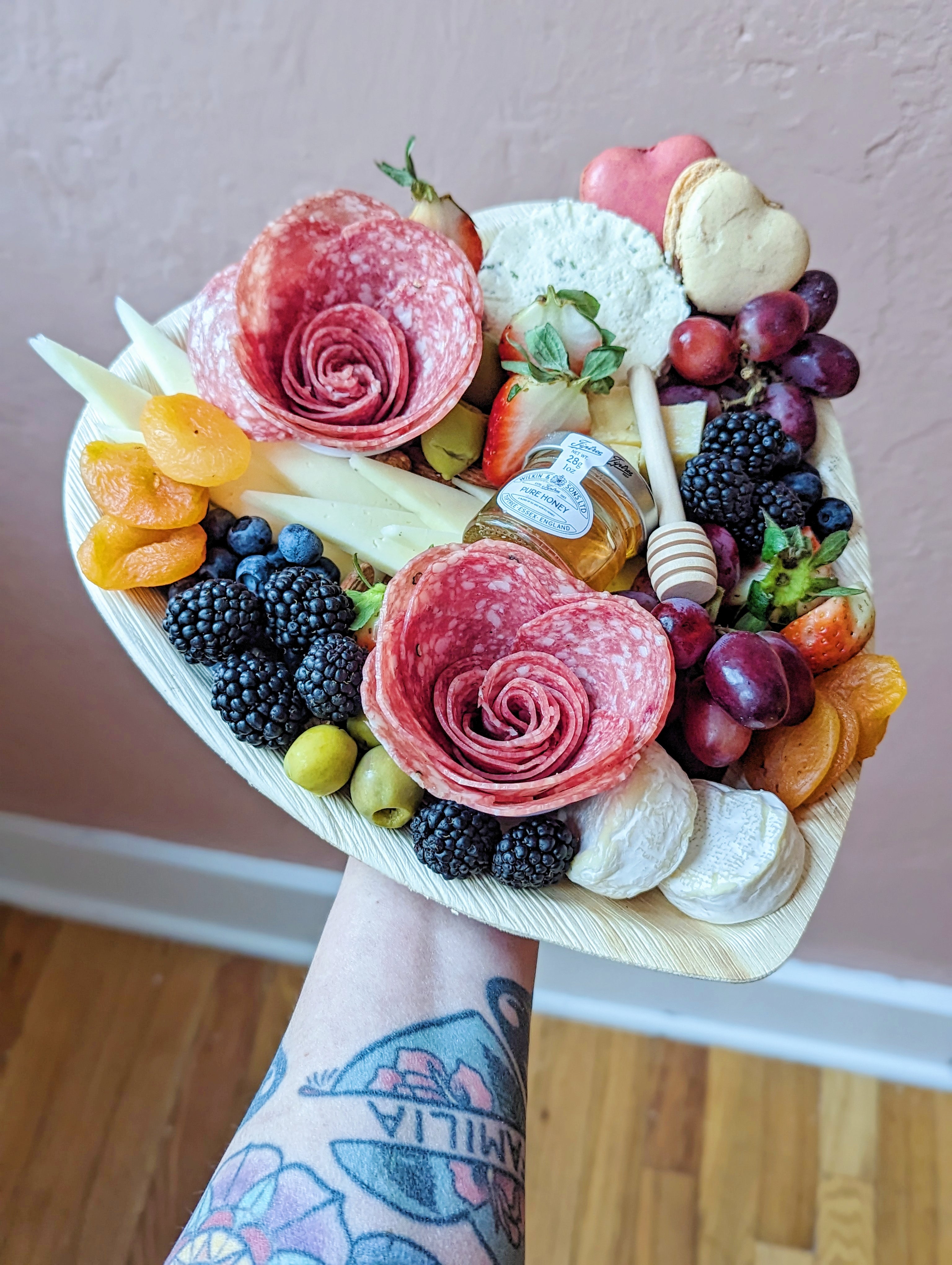 Heart Shaped Love Board for Two | Asheville Charcuterie Co.