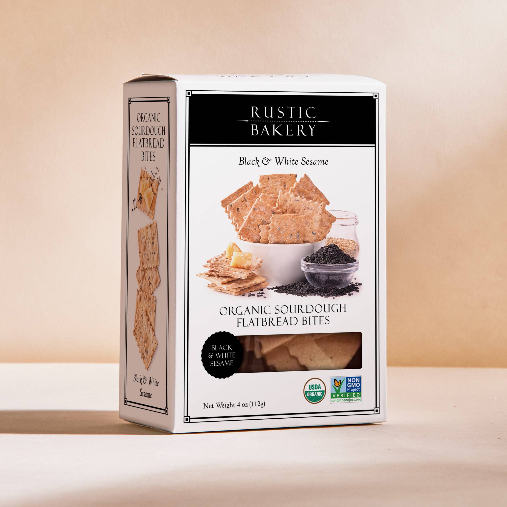 BITES - Black & White Sesame Box 12/case | Asheville Charcuterie Co.